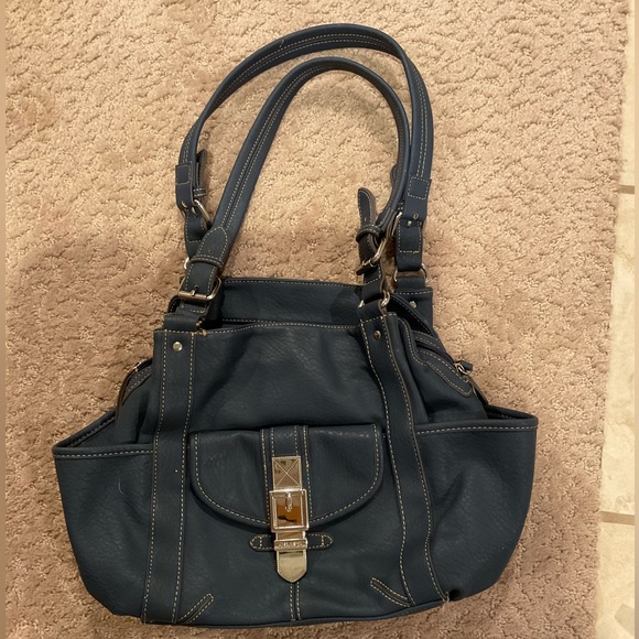Chaps | Bags | Gently Used Chaps Navy Blue Handbag Many Pockets Minimal ...
